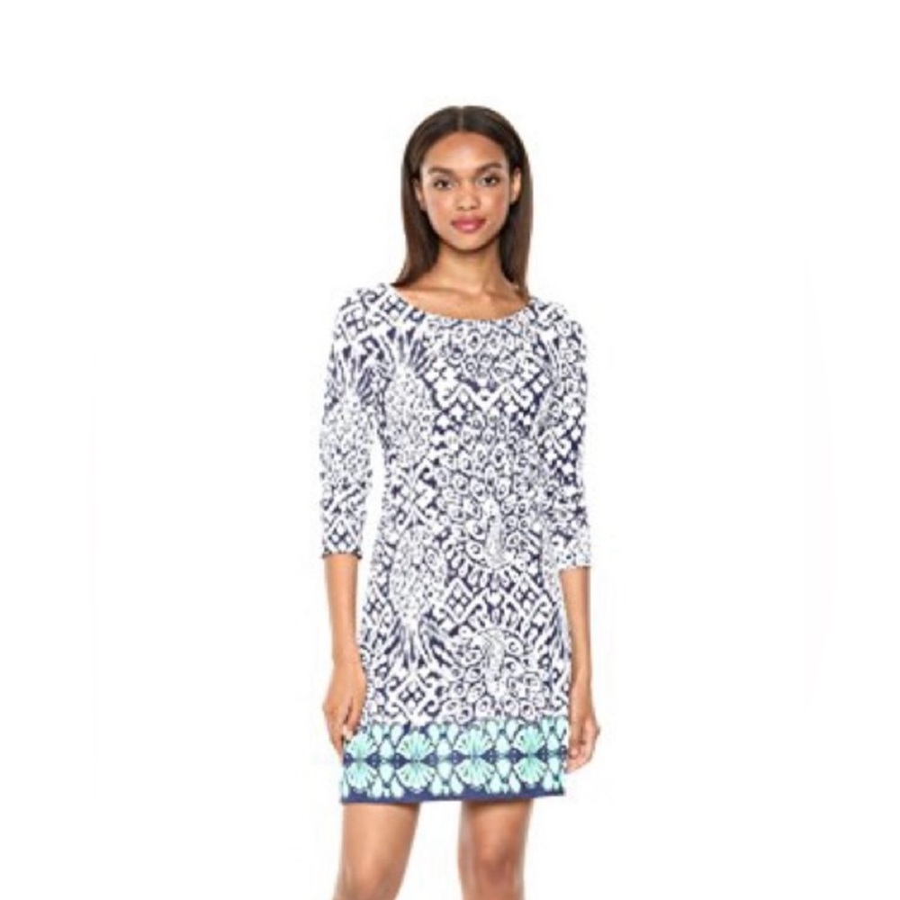 Medium Lilly Pulitzer Hollee Dress Bright Navy Pineap… - Gem